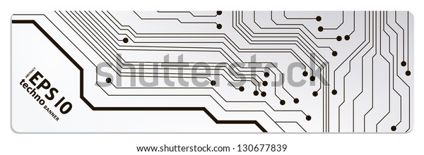 Circuit Board Banner Eps10 Vector Illustration Stock Vector (Royalty ...