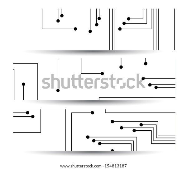 Circuit Board Banner Your Design Digital Stock Vector (Royalty Free ...