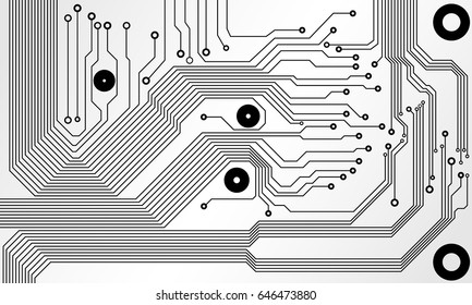 Circuit Board Grayscale Tone Vector Background Stock Vector (Royalty ...