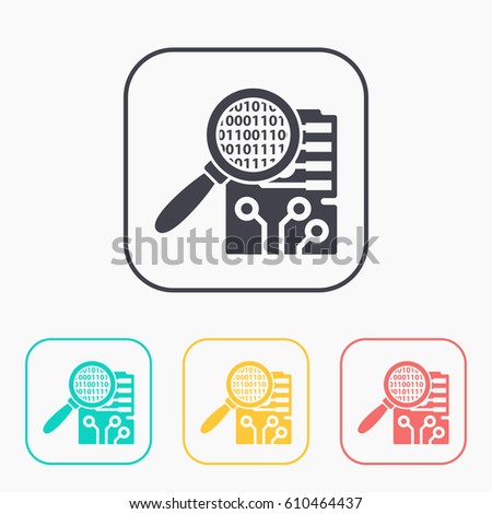 Circuit Board Inspection Flat Icon Digital Stock Vector (Royalty Free ...