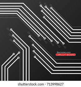 Circuit Board On Black Background Abstract Stock Vector (Royalty Free ...