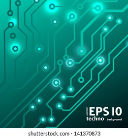 Circuit Board Pattern Abstract Technology Circuit Stock Vector (Royalty ...