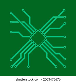 Circuit Board Sign Pcb Icon Circuitry Stock Vector (Royalty Free ...