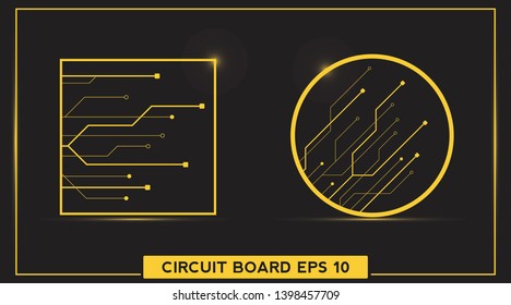 Circuit Board Technology Design Gold Concept Stock Vector (Royalty Free ...