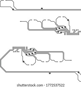 Circuit Board Technology Grayscale Color Infographic: เวกเตอร์สต็อก ...