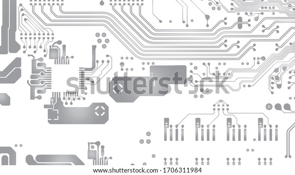 Circuit Board Technology Grayscale Color Infographic: เวกเตอร์สต็อก ...
