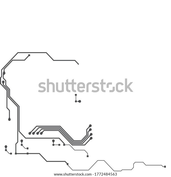Circuit Board Technology Grayscale Color Infographic Stock Vector ...