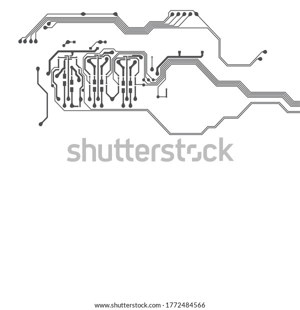 Circuit Board Technology Grayscale Color Infographic Stock Vector ...