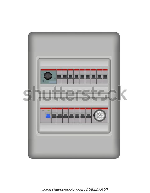 Circuit Breaker Electric Box Stock Vector (Royalty Free) 628466927