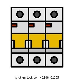 Circuit Breaker Icon Editable Bold Outline Stock Vector (Royalty Free ...