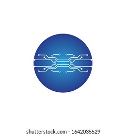 Circuit Circle Icontechnology Logo Design Template Stock Vector ...