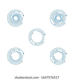 Circuit Circle Template Vector Illustration Icon Stock Vector (Royalty ...