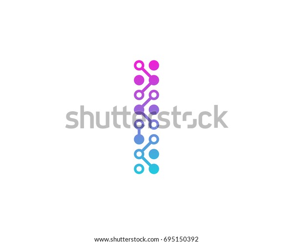 Circuit Digital Letter Icon Logo Design Stock Vector (Royalty Free ...