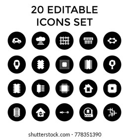 Circuit Icons Set 20 Editable Filled Stock Vector (Royalty Free ...