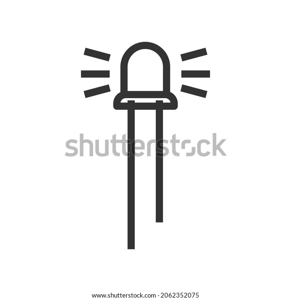 Circuit Led Outline Icon Electronic Circuit Stock Vector (Royalty Free ...