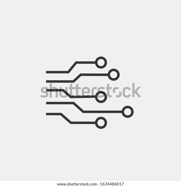 Circuit Line Icon Technology Circuit Boards Stock Vector (Royalty Free ...