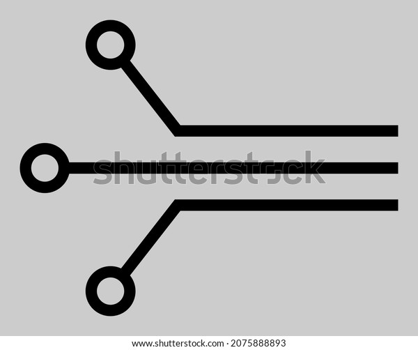 Circuit Links Vector Illustration Isolated Flat Stock Vector (Royalty ...