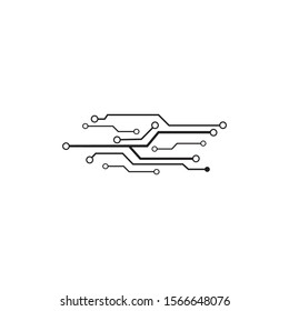 Vector Electronic Circuit Border On White Stock Vector (Royalty Free ...