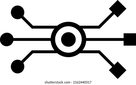 Circuit Network Vector Illustration Flat Illustration Stock Vector ...