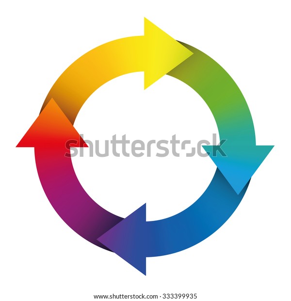 Circuit Symbol Rainbow Colored Arrows Illustration Stock Vector ...