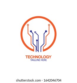 Circuit Technology Logo Vector Templatevector Stock Vector (Royalty ...