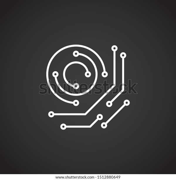 Circuits icon on background for graphic and web design. Simple ...