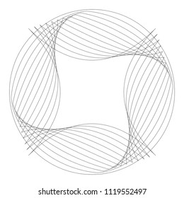 Circular Abstract Element Outline Contour Radial Stock Vector (Royalty ...