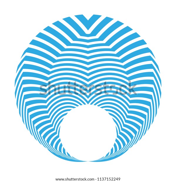 Circular Amulet Truncated Lines Volumetric Effect Stock Vector (Royalty ...