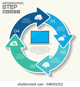 Circular Arrow Banners Infographics Text Paths Stock Vector (Royalty ...