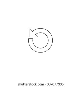 Circular Arrow Outline Black Simple Vector Stock Vector (Royalty Free ...