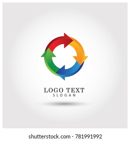 Circular Arrow Symbol Icon Logo Vector Stock Vector (Royalty Free ...