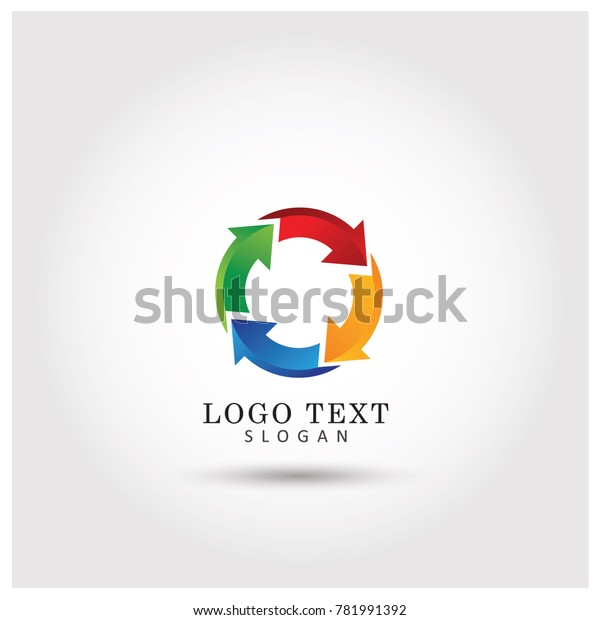 Circular Arrow Symbol Icon Logo Vector: เวกเตอร์สต็อก (ปลอดค่าลิขสิทธิ์ ...