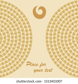 Circular Asian Patterns Golden Spiral Pattern Stock Vector (Royalty ...