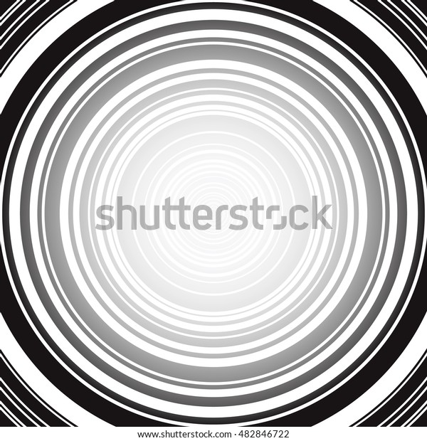 Circular Bullseye Black White Background Centered Stock Vector (Royalty ...