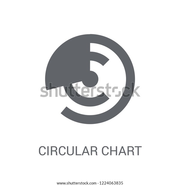 Circular chart icon. Trendy Circular chart logo concept on white ...