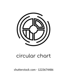 Circular Chart Icon Trendy Modern Flat Stock Vector (Royalty Free ...
