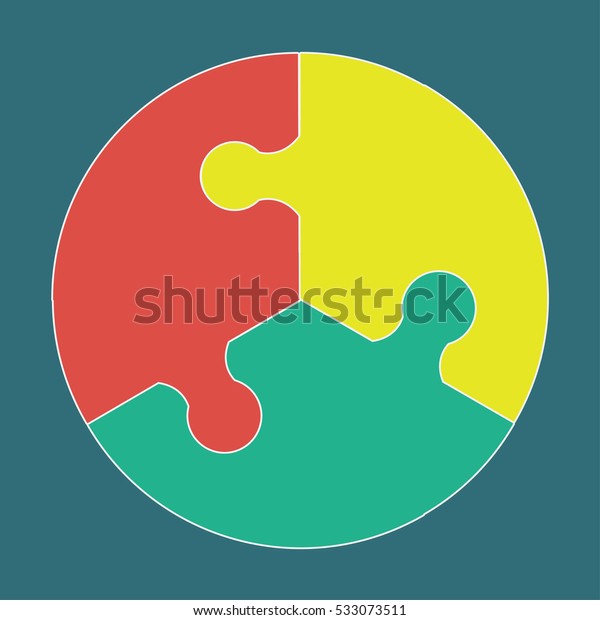 Circular Colorful Puzzle Icon Vector Logo Stock Vector (Royalty Free ...