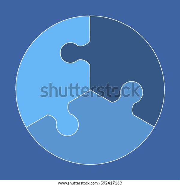 Circular Colorful Puzzle Icon Vector Logo Stock Vector (Royalty Free ...