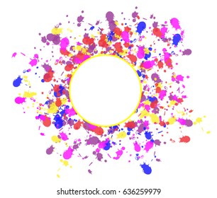 Circular Colorful Splash Vector Illustration Stock Vector (Royalty Free ...