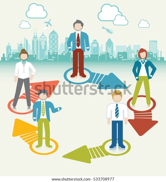 Circular Communication Stock Vector (Royalty Free) 533708977 | Shutterstock