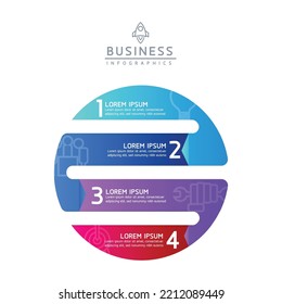 Circular Connection Steps Business Infographic Template Stock Vector ...