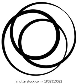 Circular Curlicue Looped Shape Element Vector Stock Vector (Royalty ...
