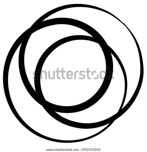 Circular Curlicue Looped Shape Element Vector Stock Vector (Royalty ...