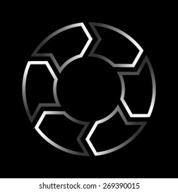 Circular Cycle Infographic Wheel Vector Stock Vector (Royalty Free ...