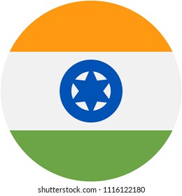 Circular Flag India Stock Vector (Royalty Free) 1116122180 | Shutterstock