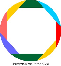 Circular Geometry Icon Colorful Frame Stock Vector (Royalty Free ...