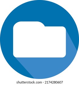 Circular Icon Vector Material Design Folder Stock Vector (Royalty Free ...