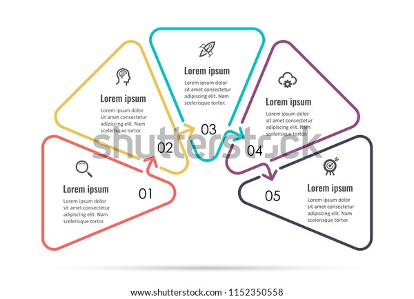 Circular Infographic Design Icons 5 Options Stock Vector (Royalty Free ...