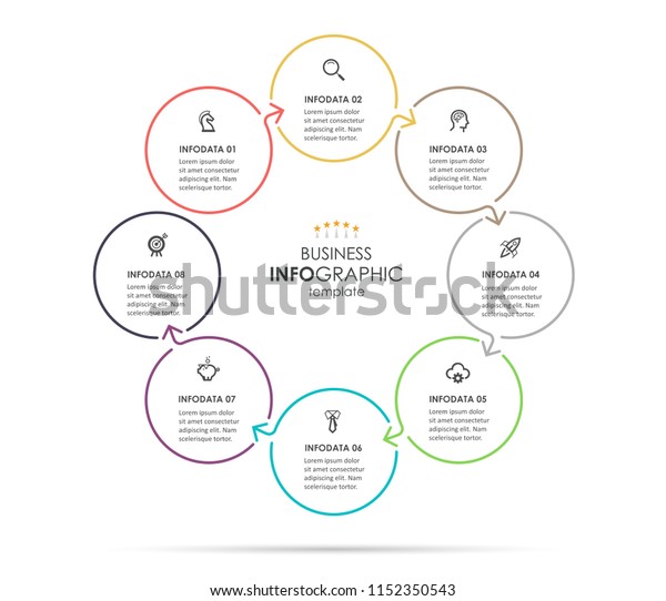 Circular Infographic Design Icons 8 Options Stock Vector (Royalty Free ...