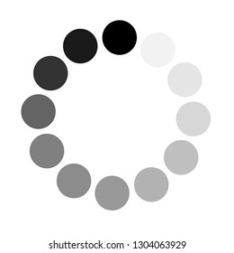 Circular Loading Sign Isolated On White Stock Vector (Royalty Free ...